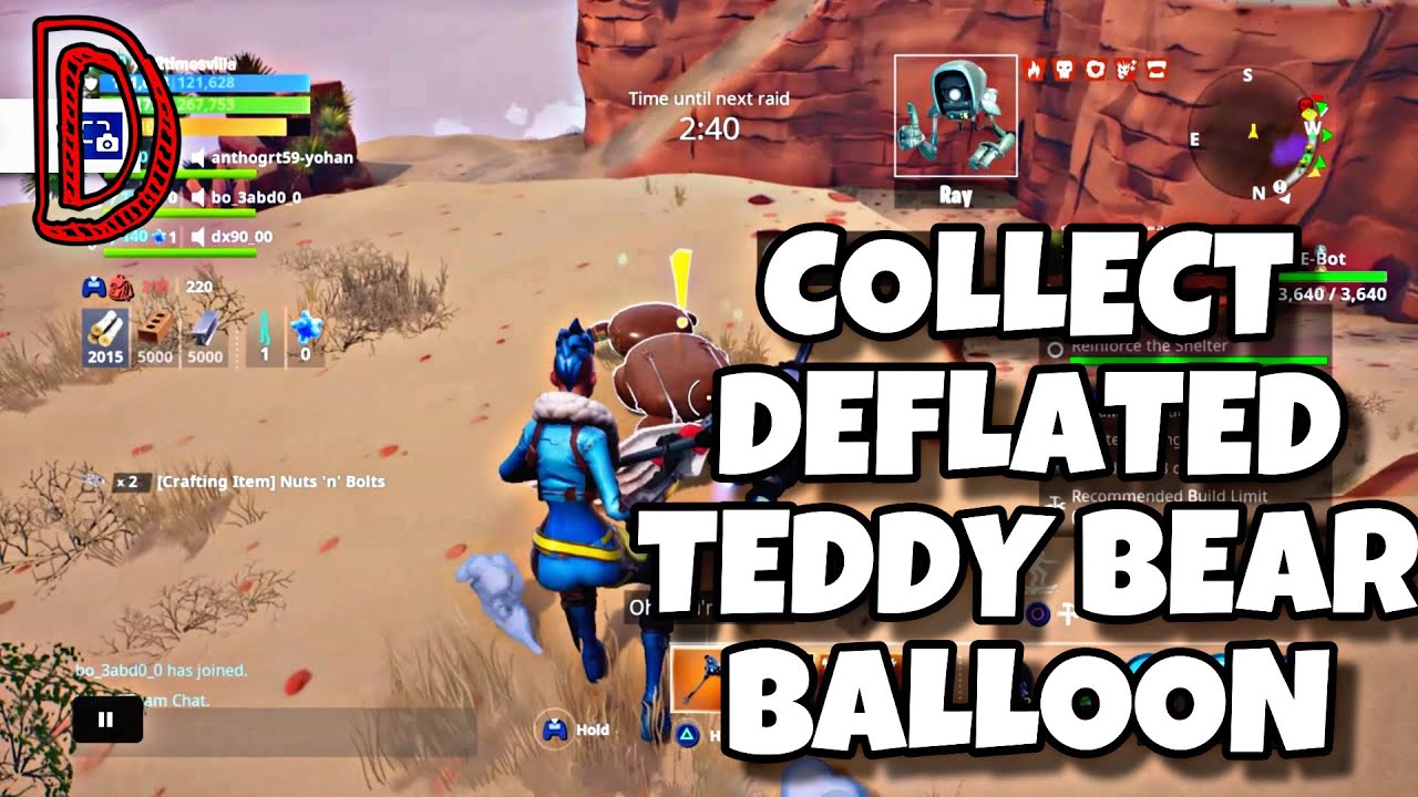 COLLECT DEFLATED TEDDY BEAR BALLOONS | HAPPY TOGETHER | FORTNITE SAVE ...