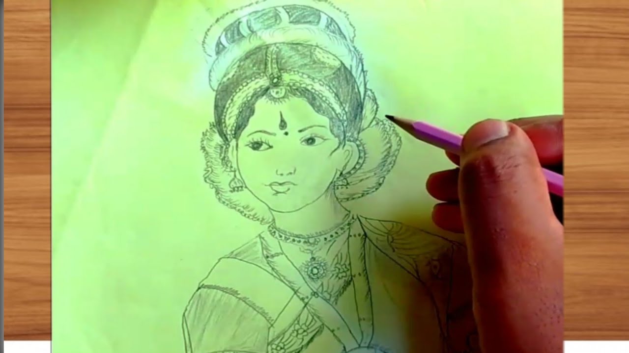 How To Draw Classical Dancer Pencil Drawing || Step By Step Drawing ...