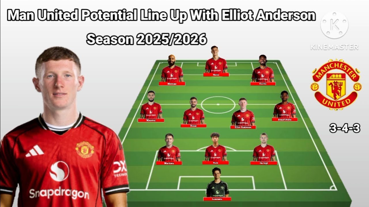 Manchester United Potential Line Up With Elliot Anderson Season 2025/ ...