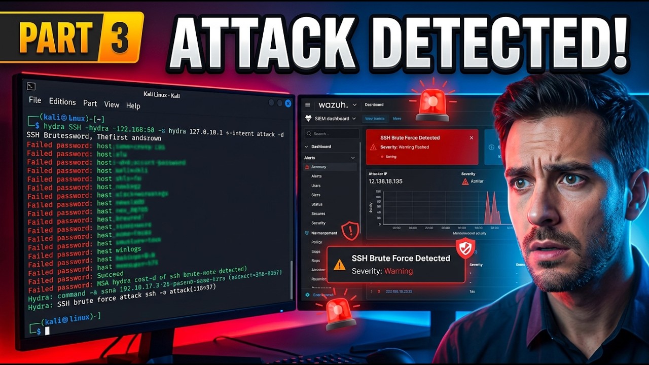 Wazuh SIEM Tools Part 3 | Detecting SSH Brute Force Attacks - YouTube