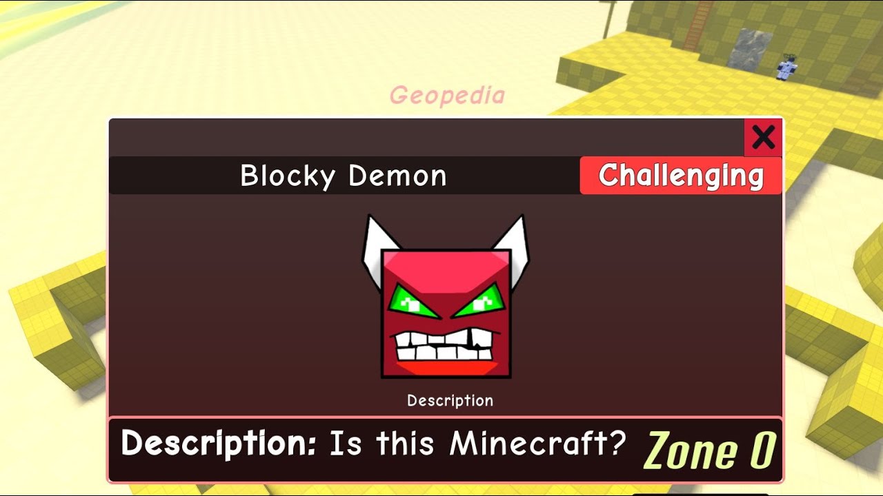 How to get BLOCKY DEMON in FIND THE GEOMETRY DASH Difficulties Roblox ...