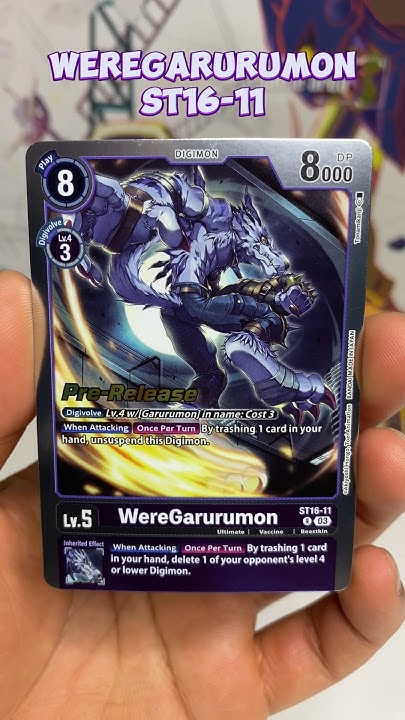 Weregarurumon ST16-11 **Pre-Release** R #digimoncardgame - YouTube