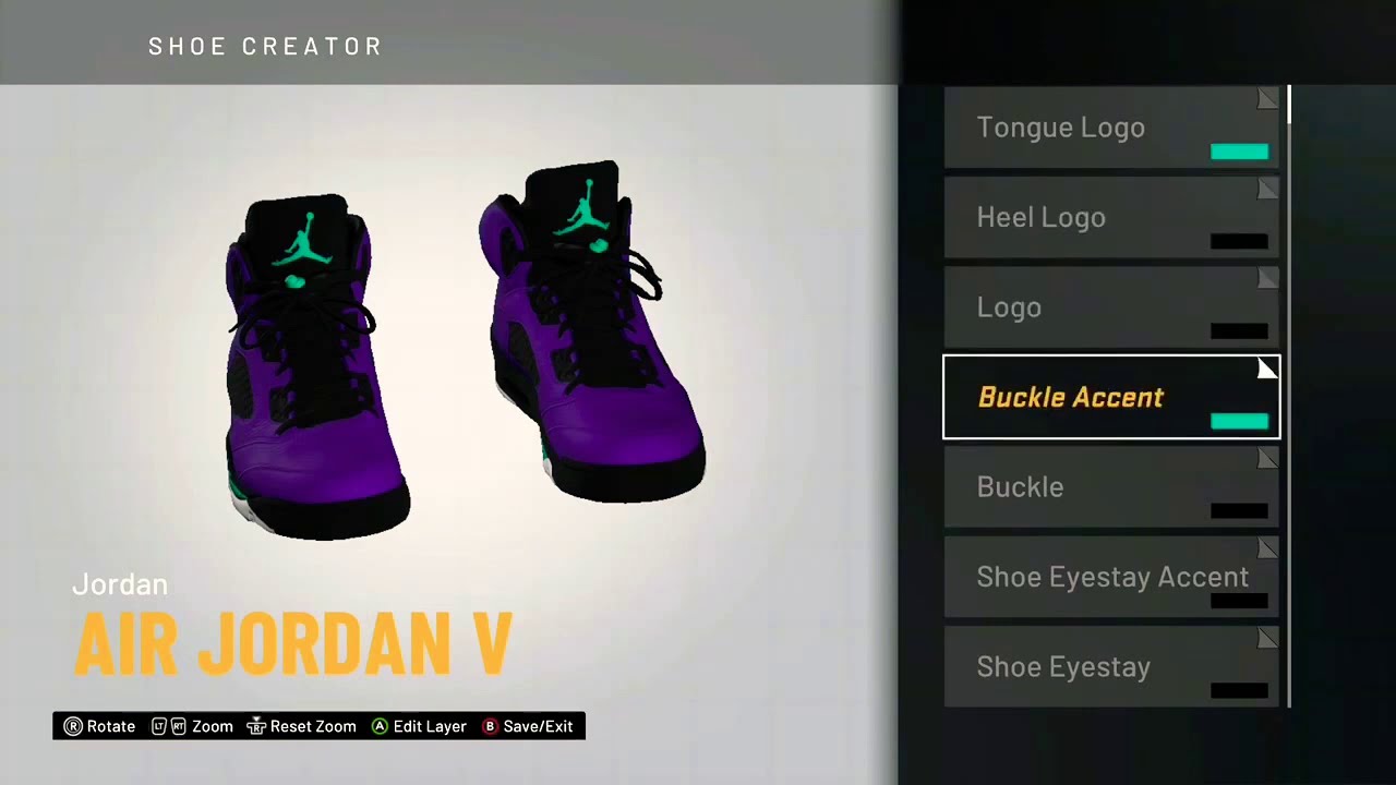 How To Make The Jordan 5 Retro Alternate Grapes on NBA 2K20 - YouTube