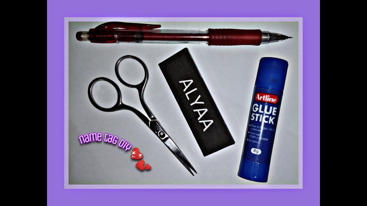 Diy nametag for interview / diy nametag untuk temuduga ( ipg ) - YouTube
