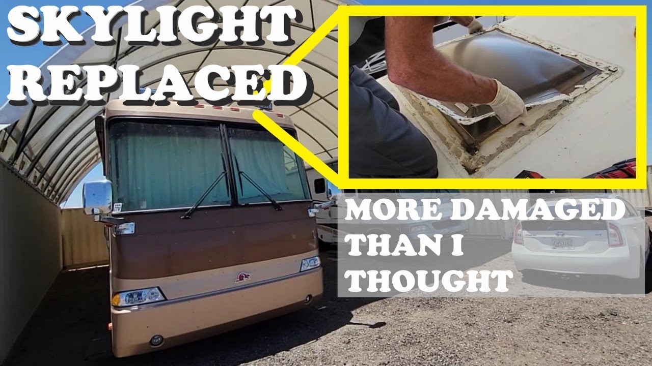 Replacing a Very Broken RV Skylight - YouTube