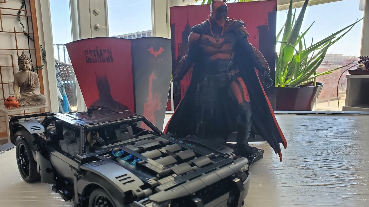 The Batman-LEGO Batmobile, popcorn bucket, and walmart exclusive statue ...