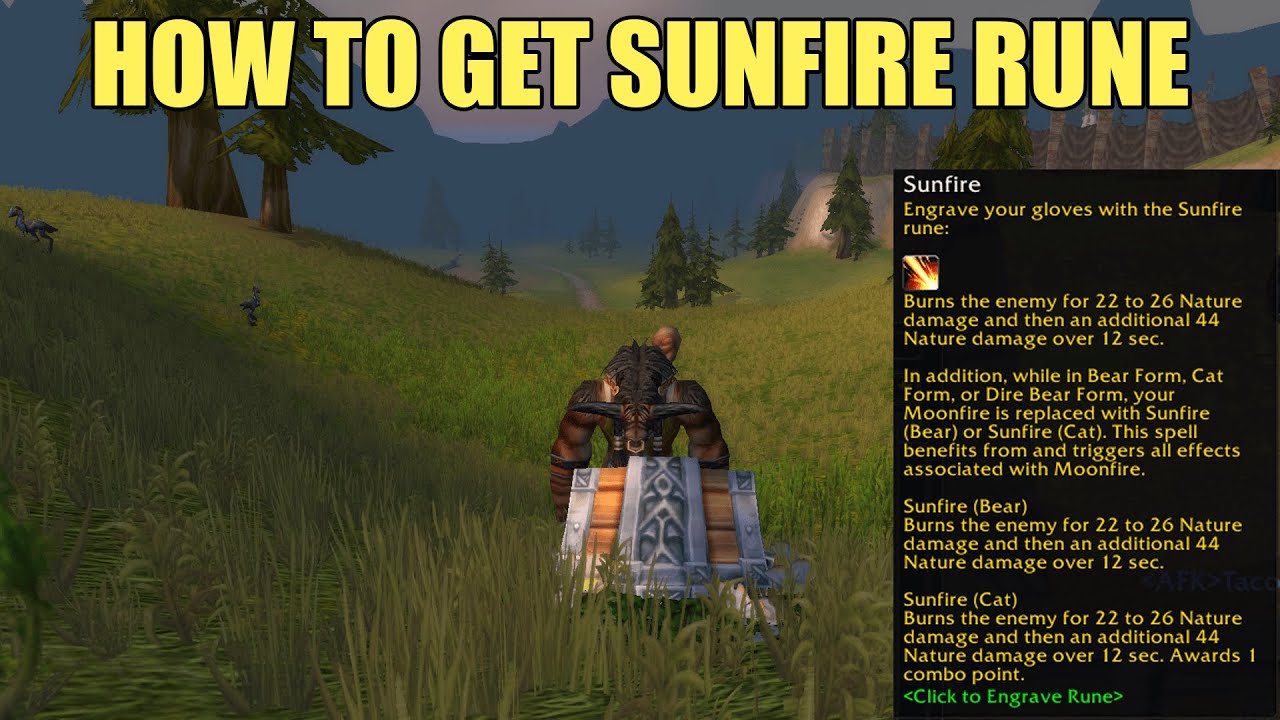How To Get The Sunfire Rune - Druid Season of Discovery World of ...