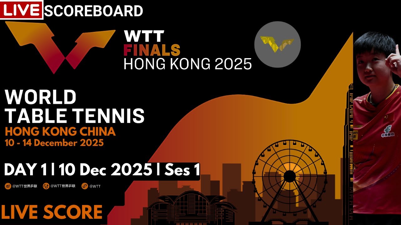 LIVE | WTT FINALS HONG KONG 2025 | SCOREBOARD | DAY 1 | Session 1 - YouTube