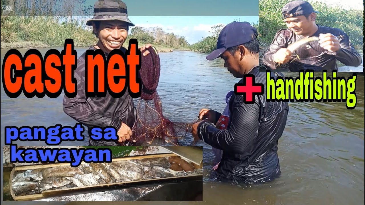 TRADITIONAL FISHING ||CAST NET || PANGHUHULI NG ISDA GAMIT ANG DALA AT ...