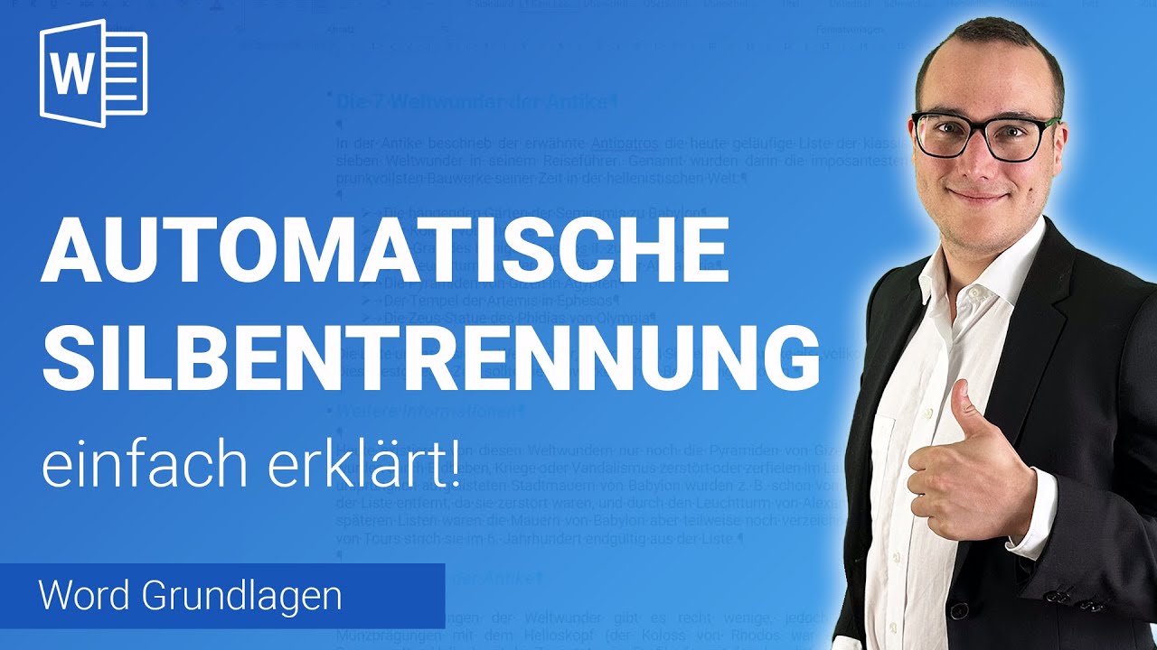 AUTOMATISCHE SILBENTRENNUNG einfach erklärt | Lerne Microsoft Word ...