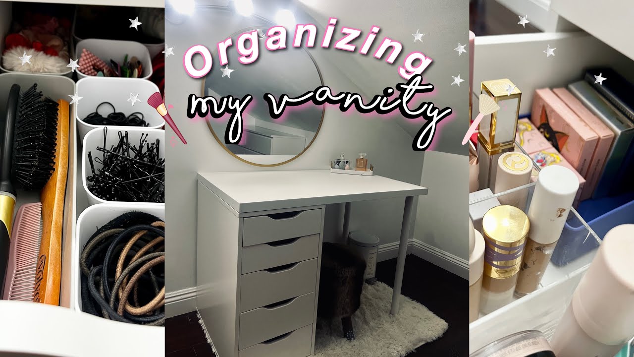 Organizing my make up | Organizing my Vanity! - YouTube