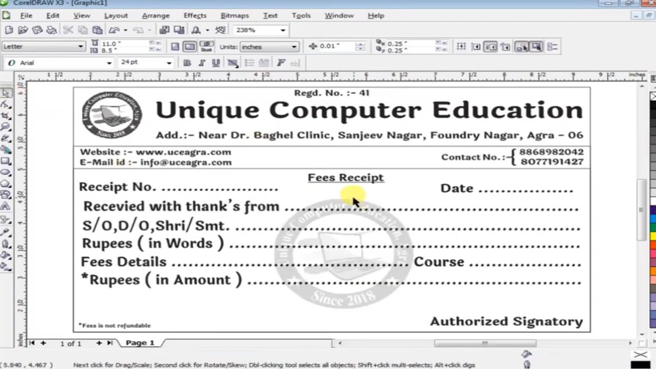 How To Make Bill Book In CorelDRAW By Ronak Gupta YouTube How To Make Bill Book In CorelDRAW By Ronak Gupta YouTube
