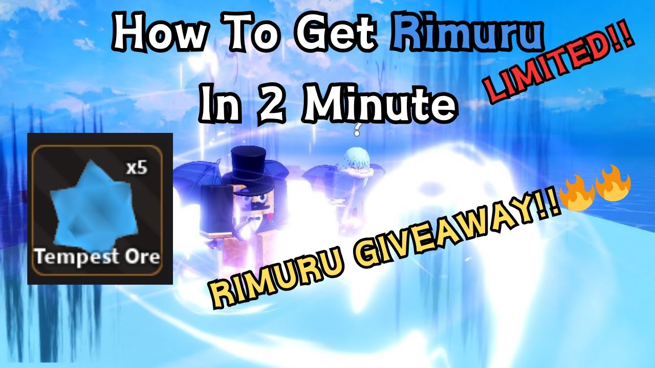 [RIMURU GIVEAWAY] How to get Rimuru In 2 Minutes | Roblox Verse Piece ...