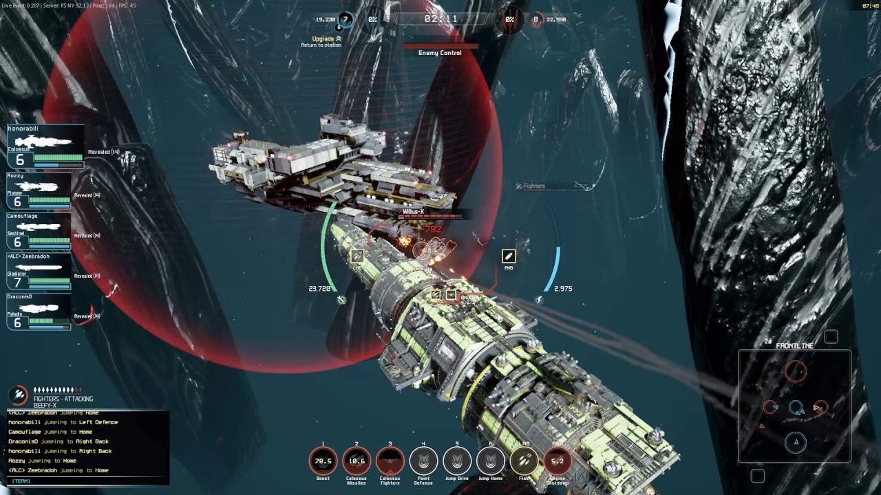 Let's Play Fractured Space: Colossus, Frontline PVE, 17T 2D 1SP 5C ...