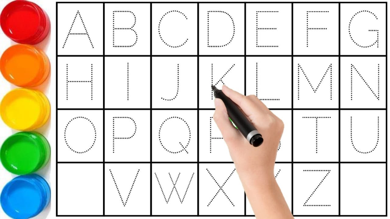 Alphabet Phonics Song // Drawing Capital Letter Alphabet A to Z for ...