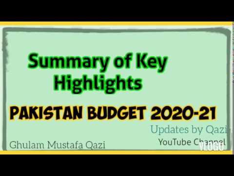 Key Highlights of Pakistan Budget 2020-21, Income Tax, Sales Tax ...