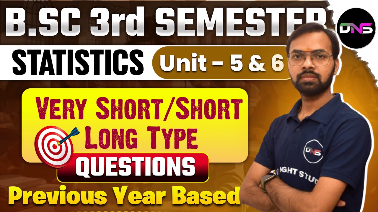 3rd Semester Statistics Unit-5th & 6th Important Question And Answer ...