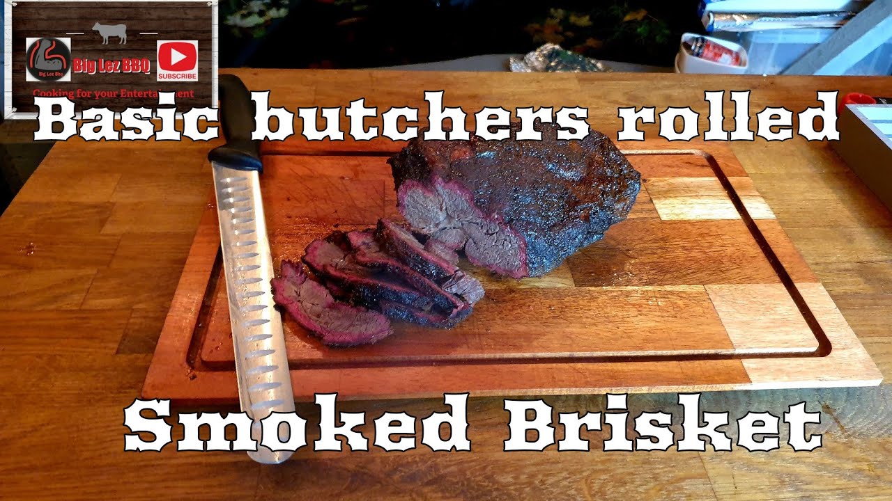 Smoked rolled brisket - basic butchers cut turned into juicy sliced ...