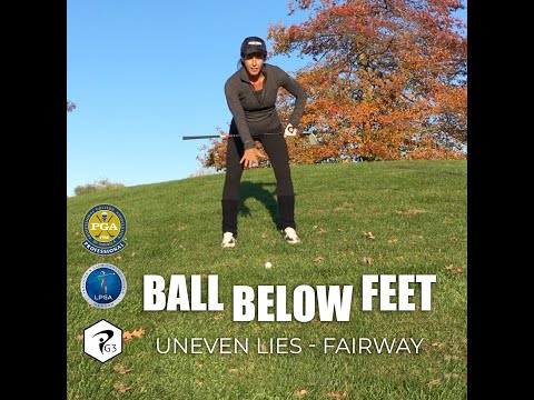 MORE PARS #shorts GOLF TIP: BALL BELOW FEET (from the fairway) - YouTube