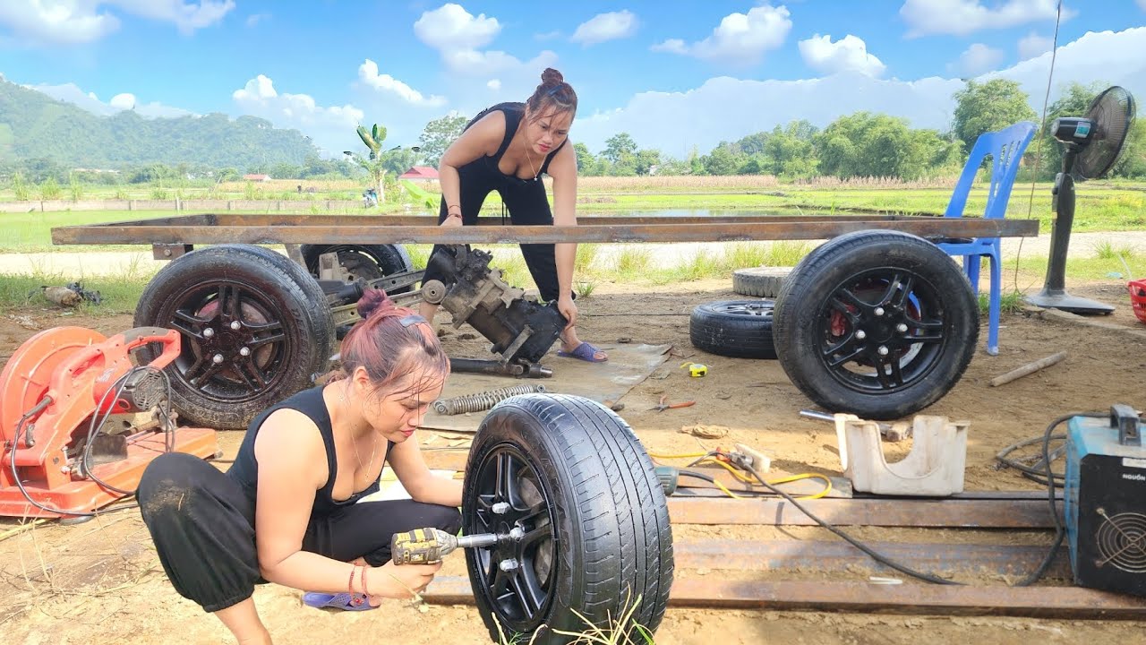 Genius girl repairs and builds a car - (Part 1). - YouTube