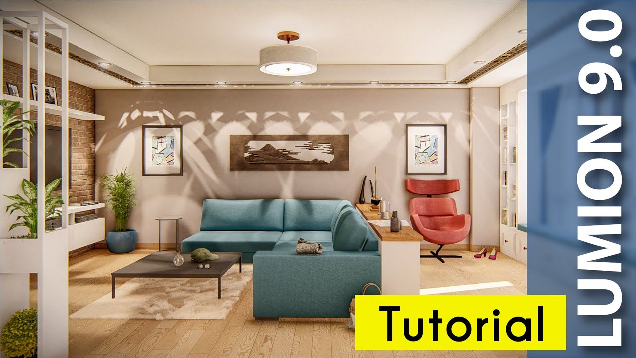 Lumion 9 Realistic Interior Tutorial #18 Living - YouTube