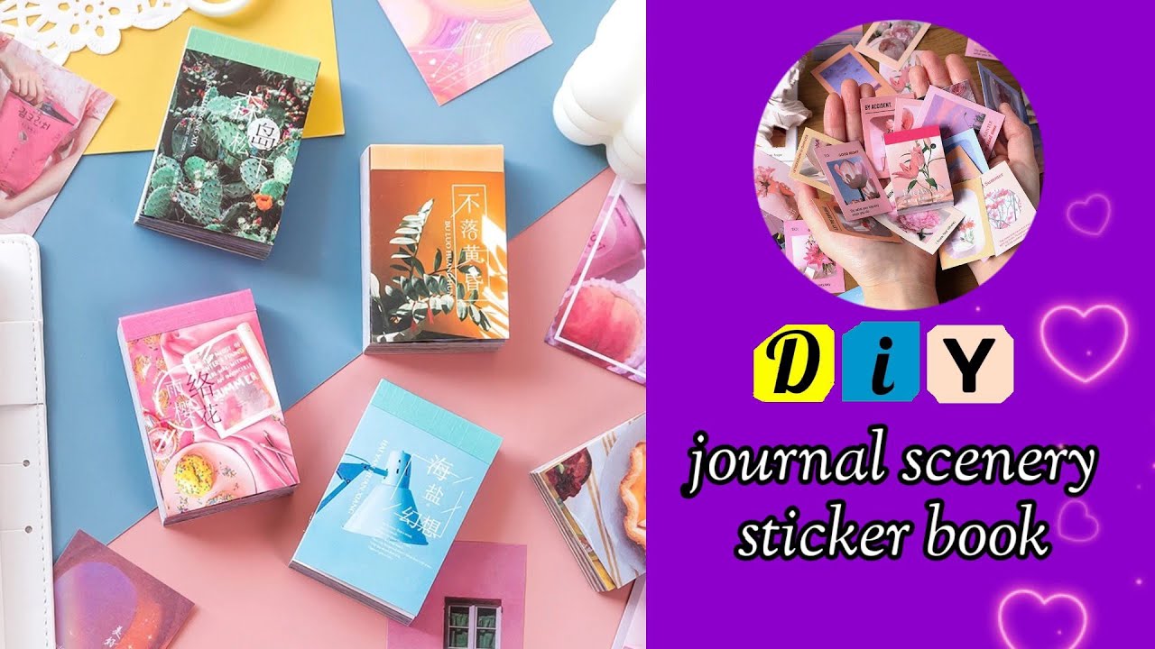 How to make journal scenery sticker Book/DIY Journal idea/Paper craft ...