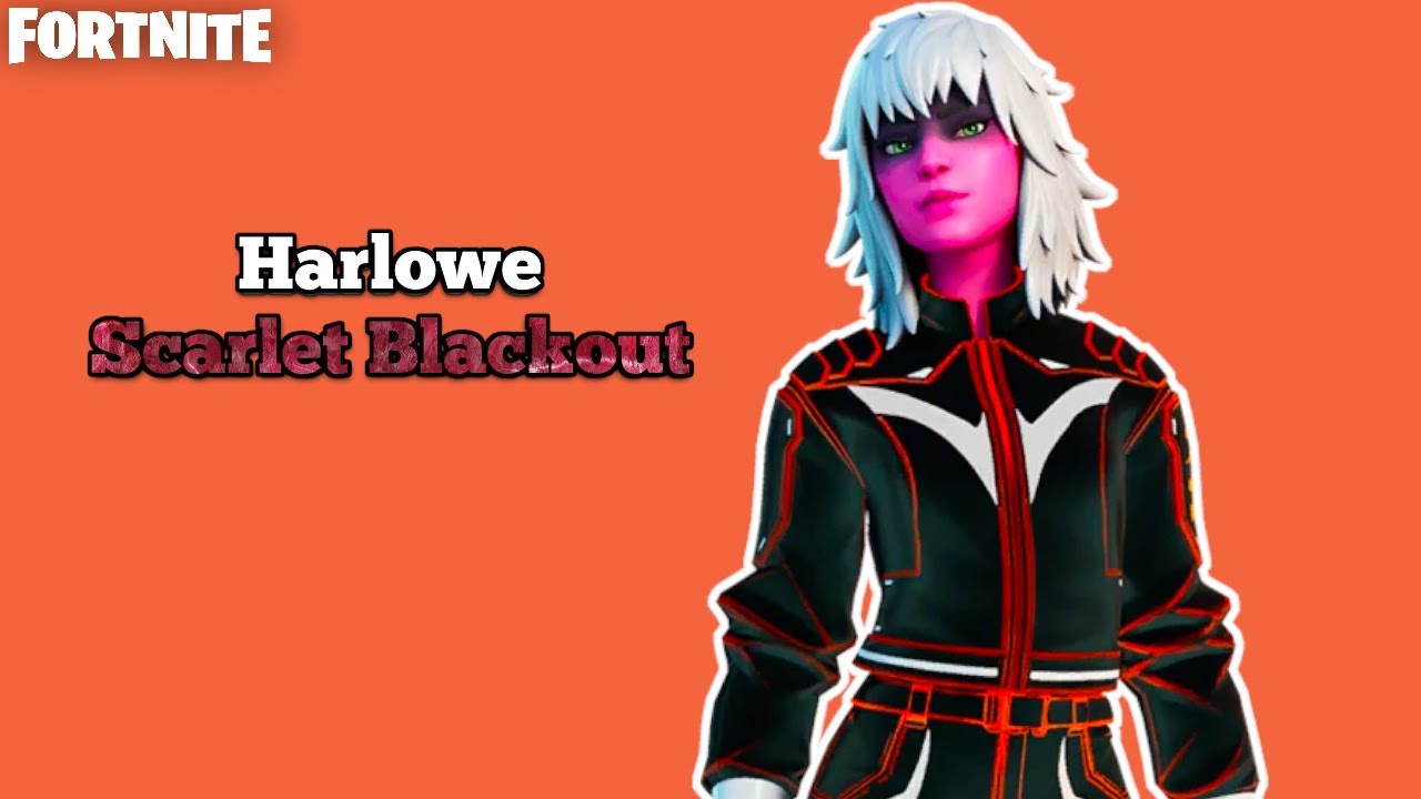 *NEW* HARLOWE SCARLET BLACKOUT STYLE SKIN GAMEPLAY - FORTNITE BATTLE ...
