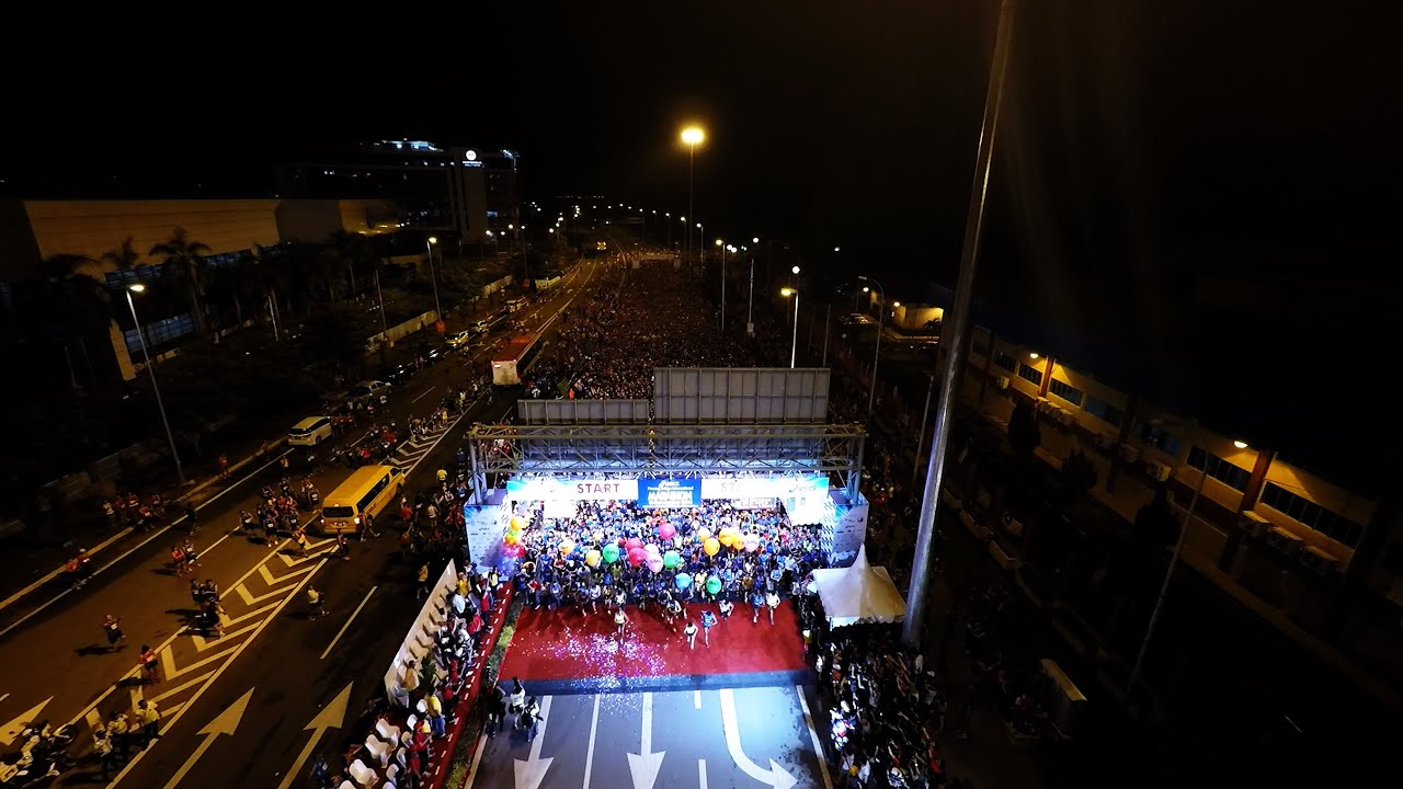 Aerial Footage Penang Bridge International Marathon 2014 PBIM, Malaysia ...