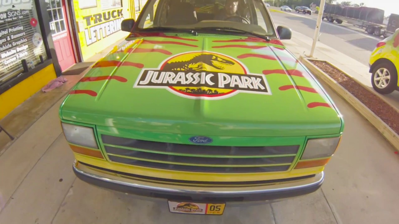 Jurassic Park Ford Explorer Wrap - YouTube
