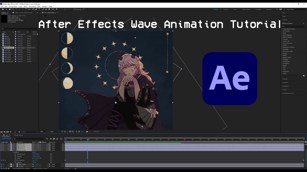 Adobe After Effects Wave Animation Tutorial - YouTube