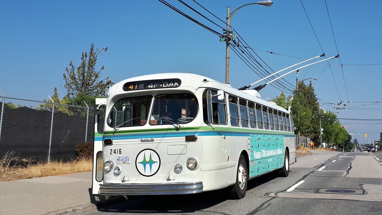 Transit Museum Society - 1954 CCF Brill T48A #2416 Trolleybus - YouTube