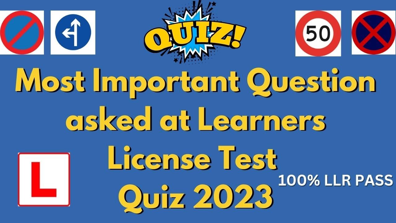 LL test Important Questions 2023 || RTO News Part- 1 - YouTube