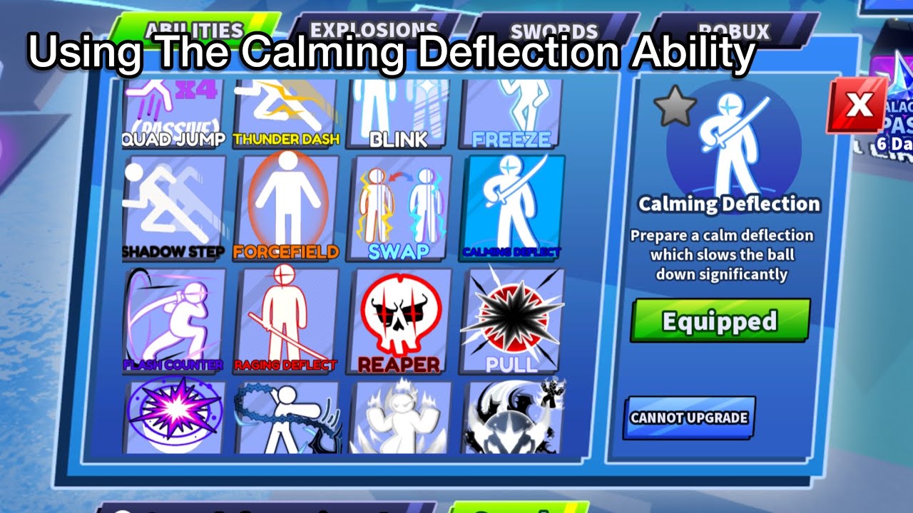 Using The Calming Deflection Ability *INSANE* (Blade Ball) - YouTube