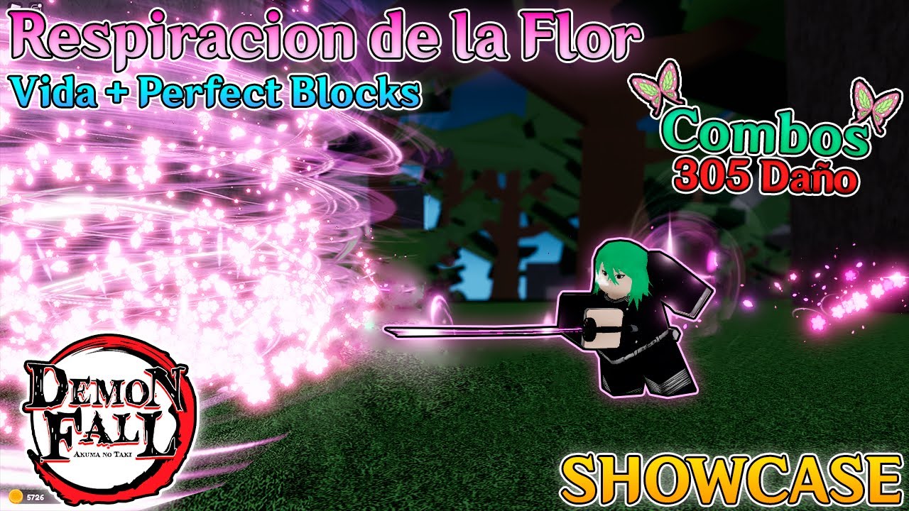 Demon Fall Showcase Respiracion Flor Roblox - YouTube