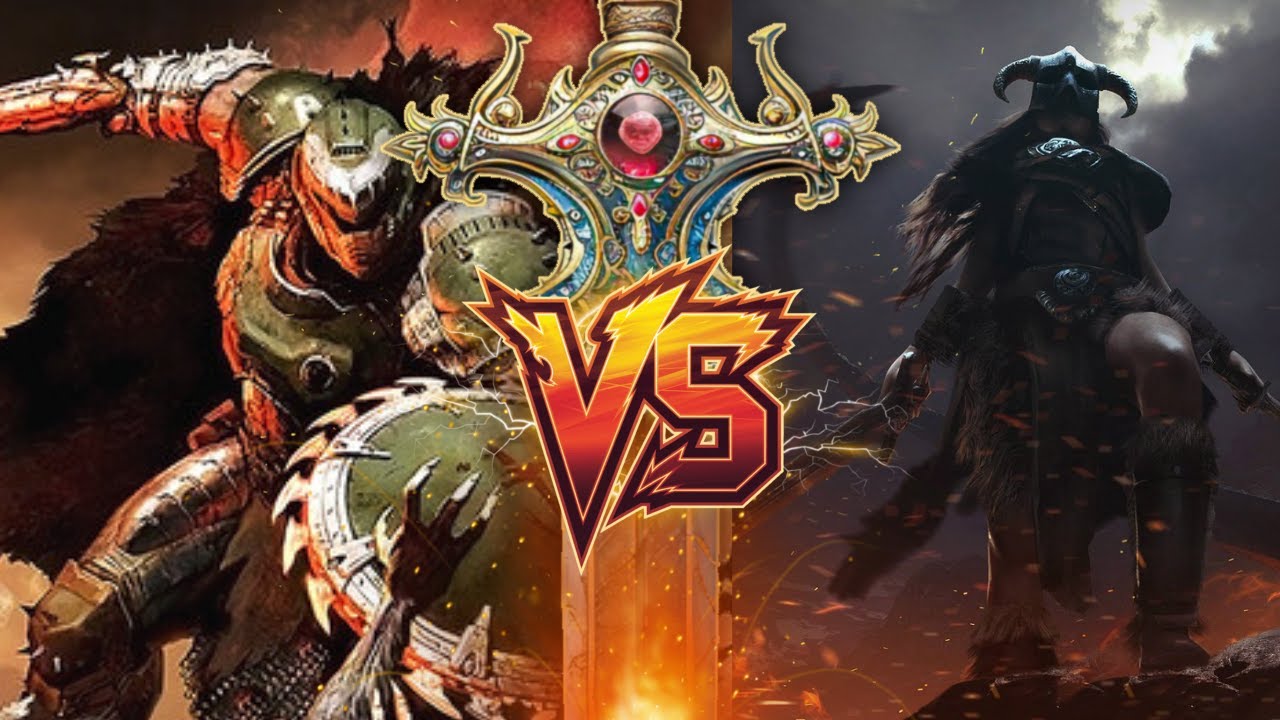 Doomslayer vs The Last Dragonborn | Doom vs Elder Scrolls - YouTube