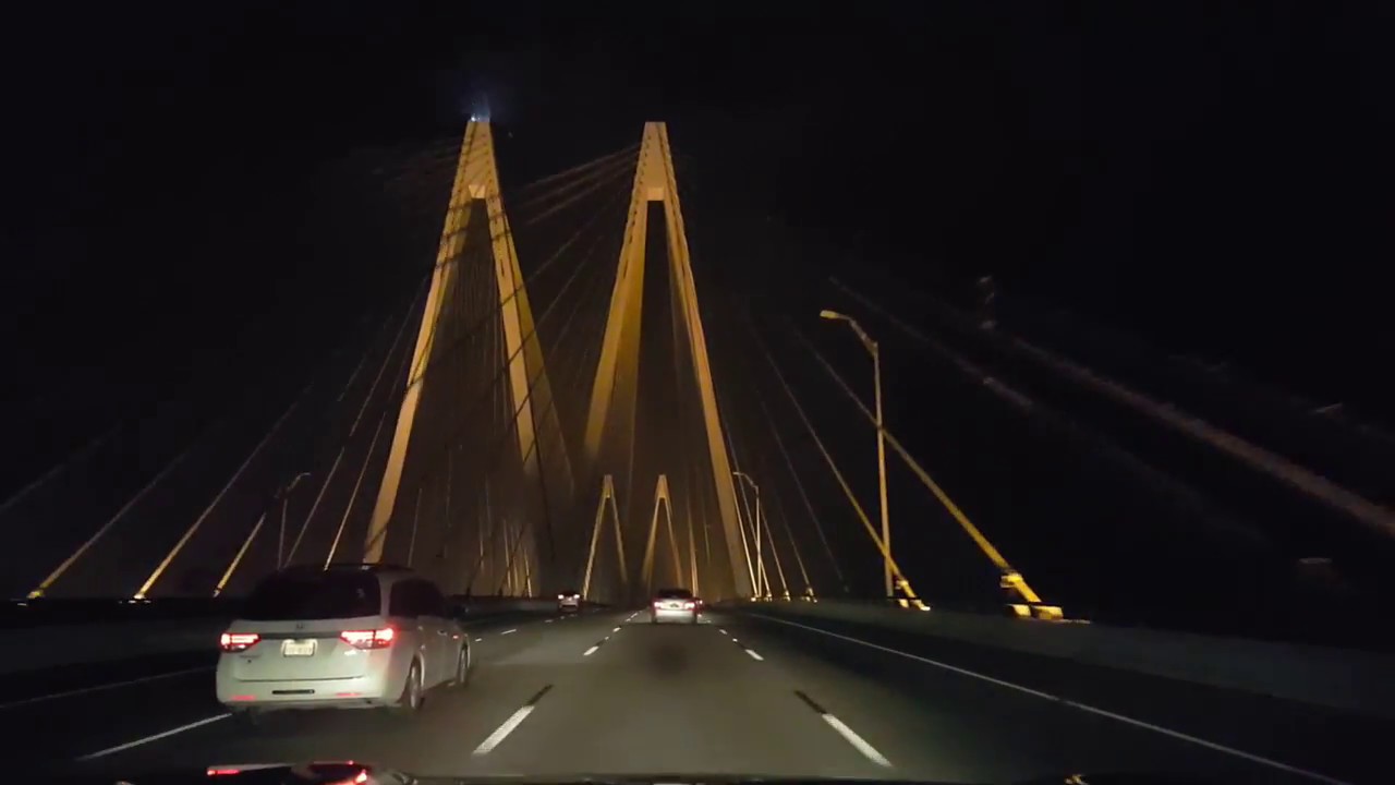 2018-03-10 Driving over the Baytown bridge on 146 from La Porte to ...