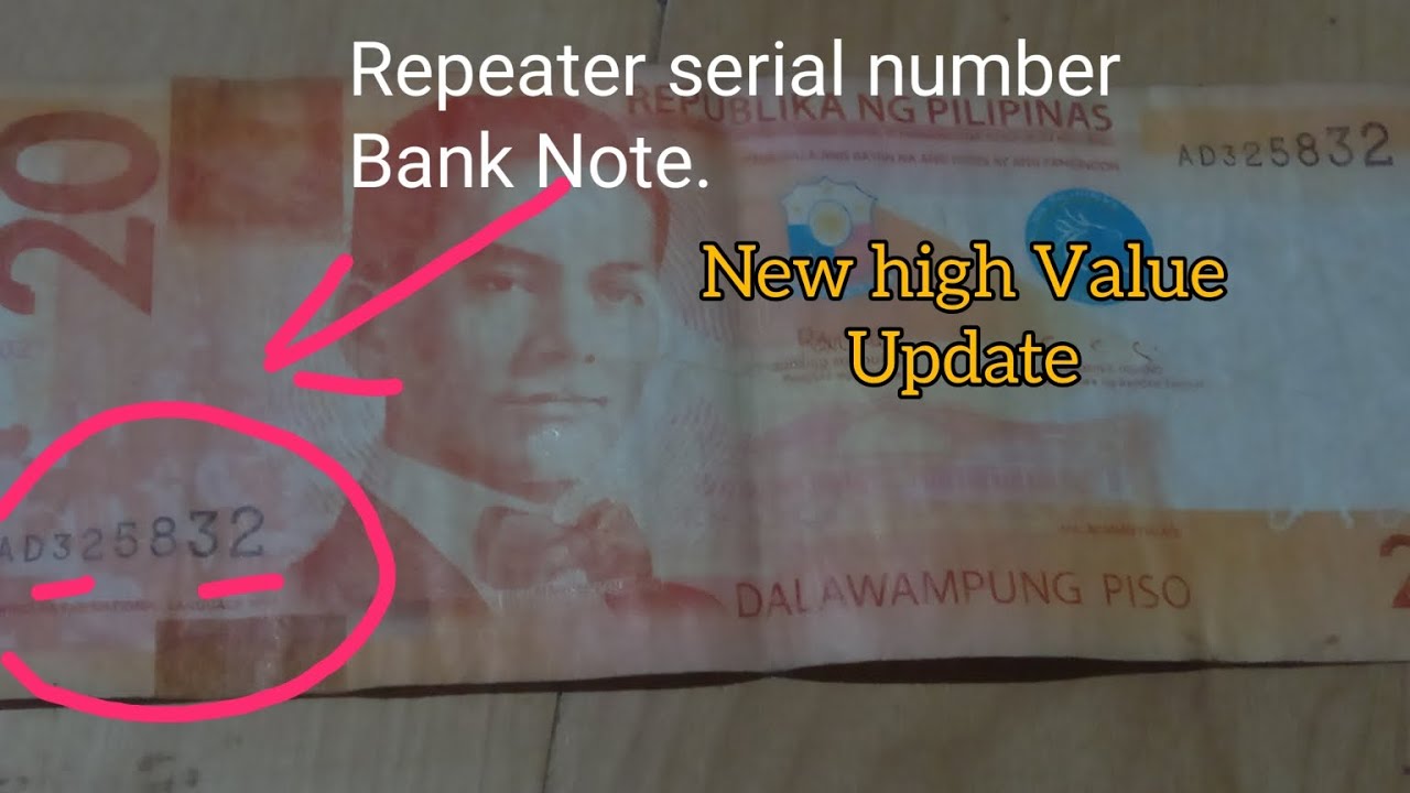 Repeater Serial Number/Bank Note/Over High Value/Update - YouTube