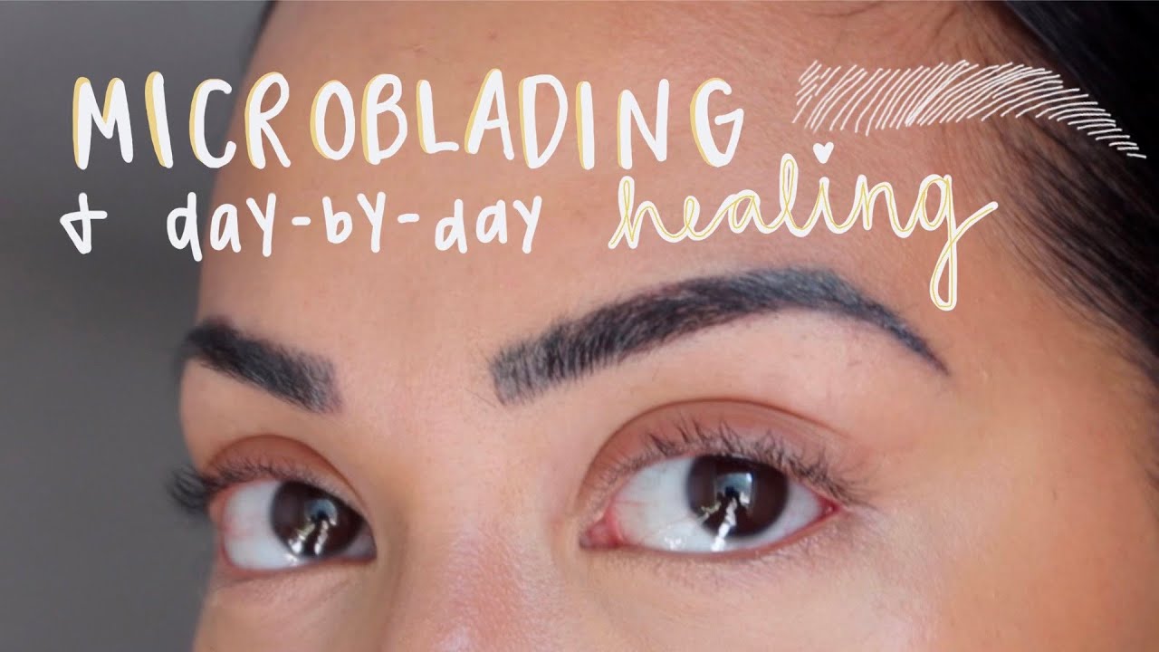 my eyebrow microblading experience + full healing process from start to ...