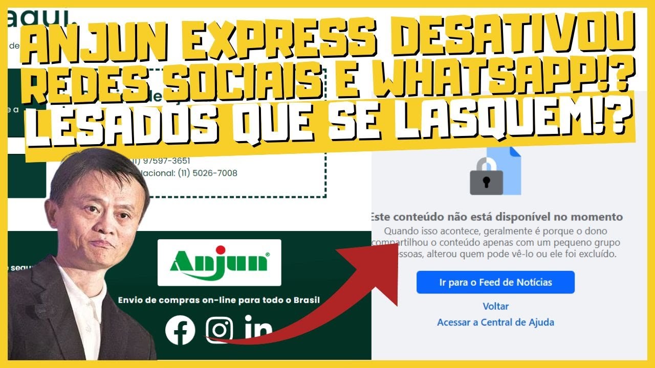 ANJUN EXPRESS DESATIVOU AS REDES SOCIAIS E ATÉ O WHATSAPP ! PERDI MINHA ...