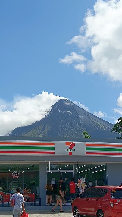 Convenience Meets Breathtaking Scenery: Stunning Mayon Volcano View at 7-Eleven in Camalig # ...