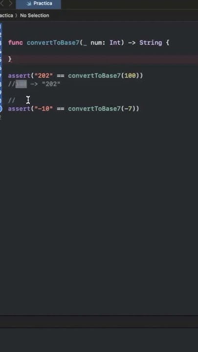 Base 7 #swiftlang #leetcode #algorithms #программирование #алгоритмы - YouTube