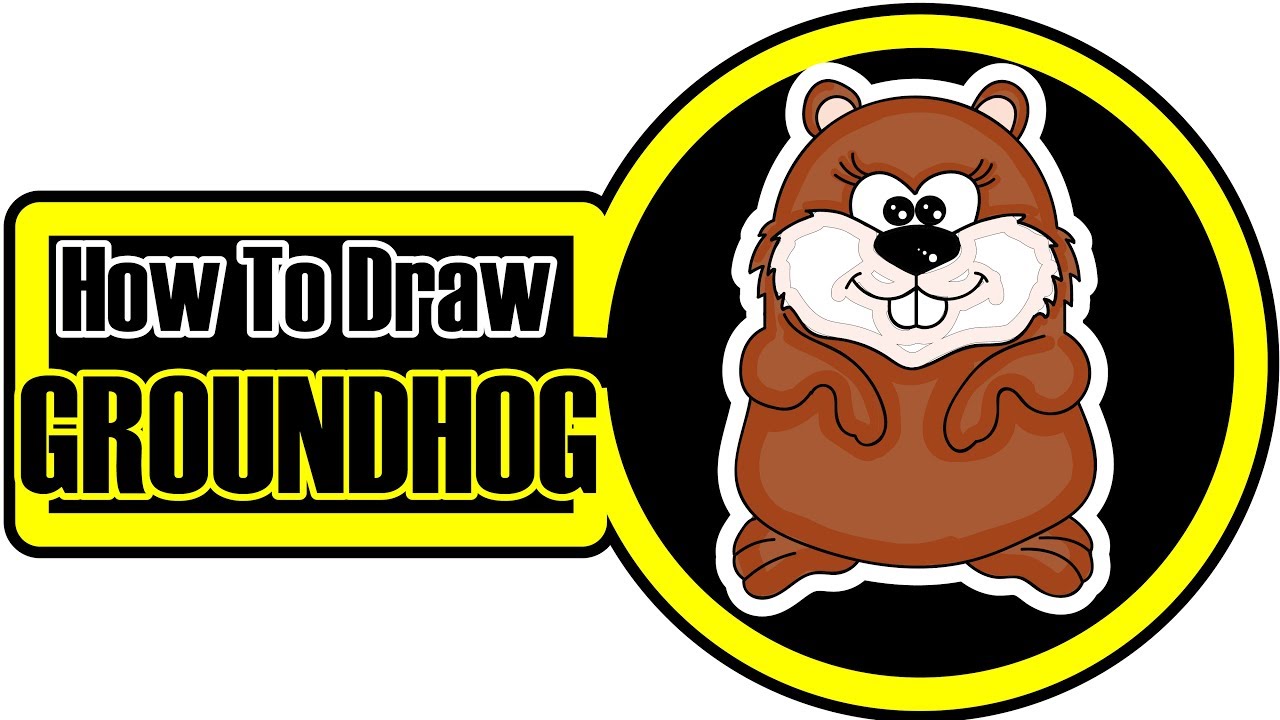 How To Draw A Groundhog Step By Step Easy For Kids Groundhog Day - YouTube