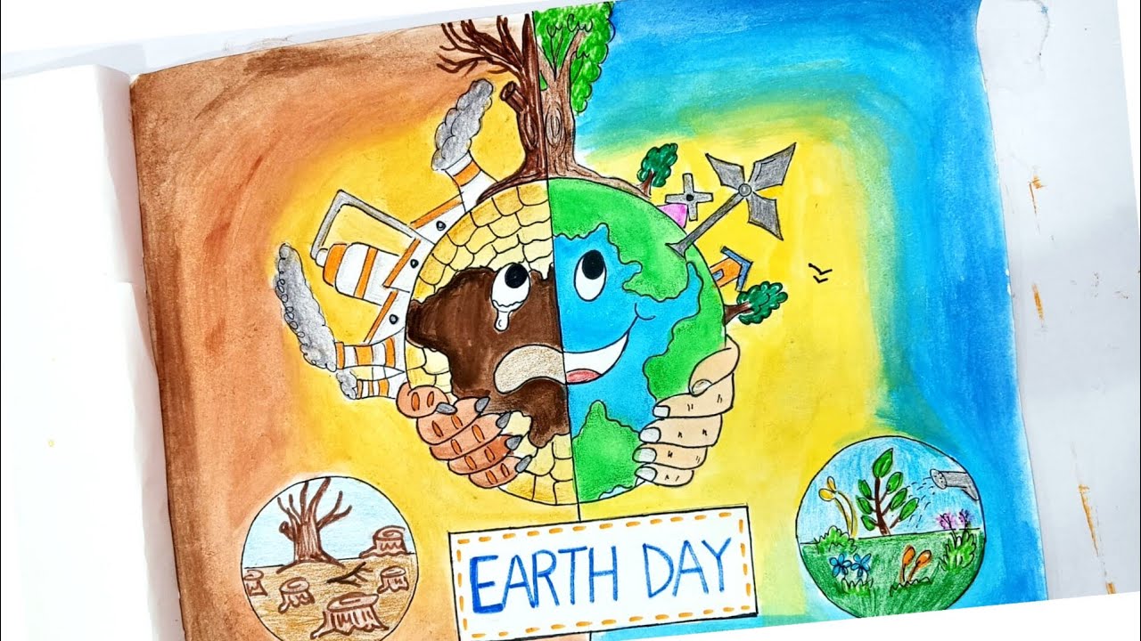World Earth Day Poster/World Earth Day Drawing/World Earth Day Activity ...