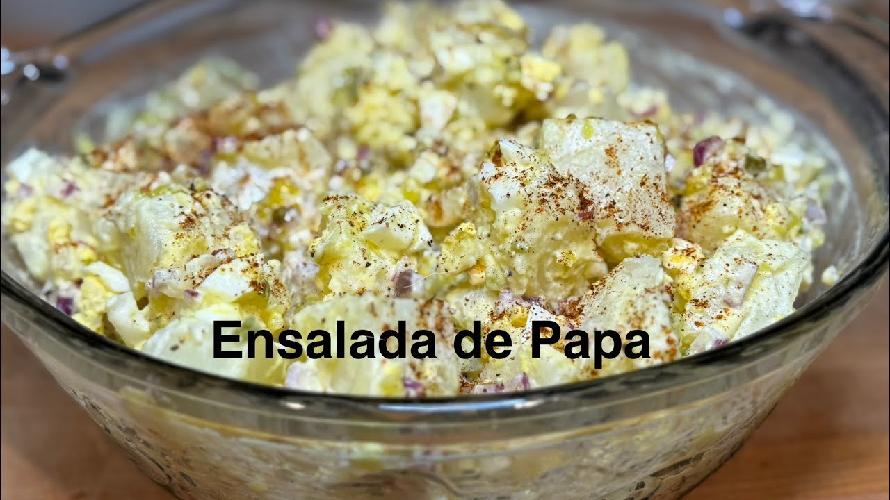 Ensalada de Papa Fría con cebolla, pepinillos dulce,blanquillo ...