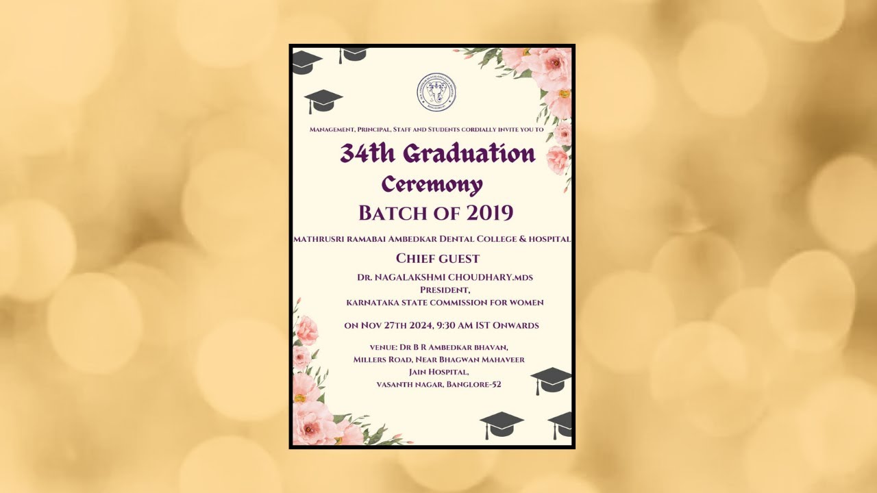 34th Gradunation Ceremony | Batch oOf 2019 | 27th Nov 2024 | Live - YouTube