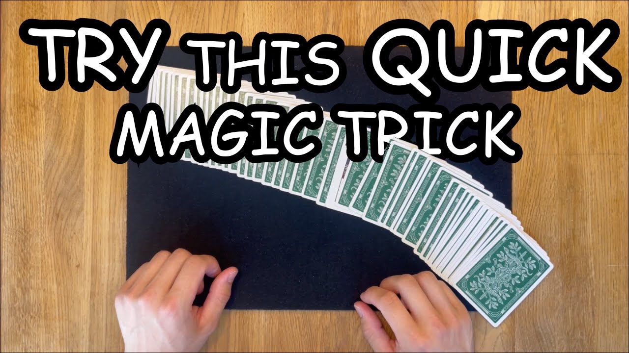 Try THIS Quick Magic Trick Now - YouTube