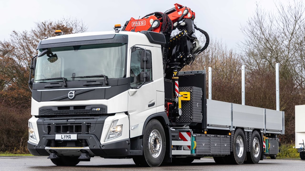 Volvo FMX 500 mit Fassi F545 RA 2.27 | LYMA Kran und Fahrzeugbau - YouTube