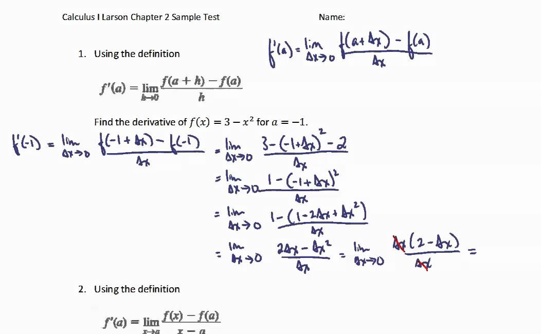 Derivatives Review - Limit Definition of the Derivative (and Alternative Form) - YouTube