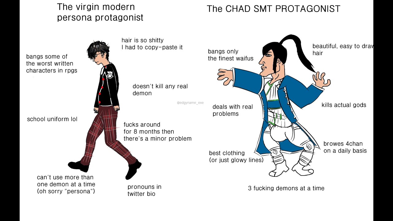 Virgin Persona 3 vs chad SMT IV - YouTube