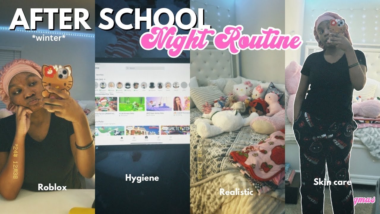 MY AFTER SCHOOL NIGHT ROUTINE*realistic* : Roblox,skin care, hygiene ...
